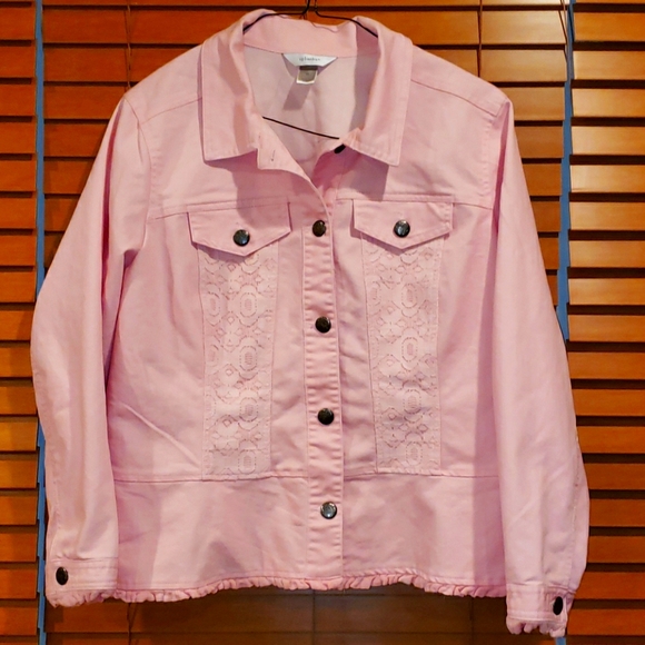 CJ Banks | Jackets & Coats | Cj Banks Pink Jean Jacket | Poshmark